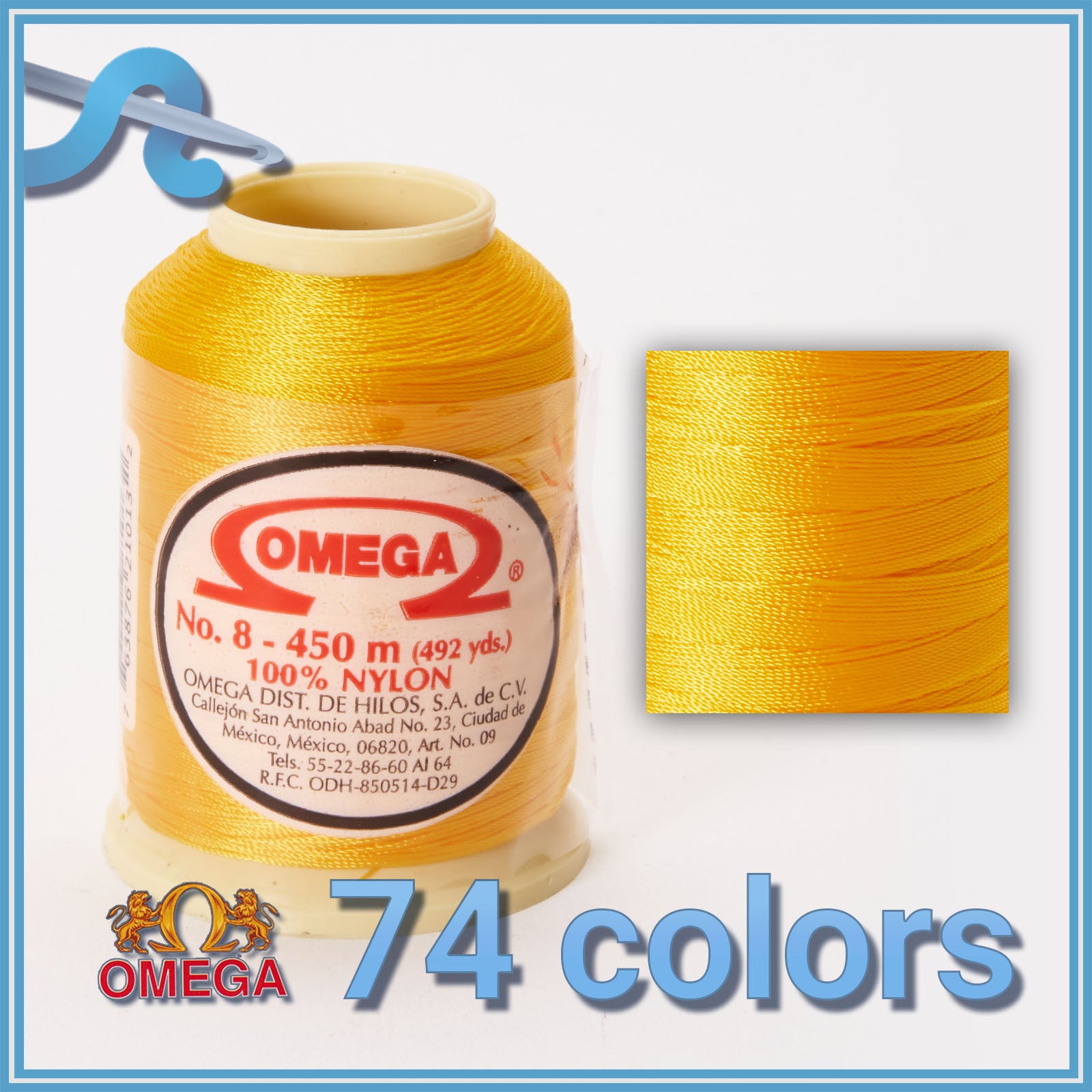 NYLON NO.8 [450m] - Tapicero Omega | Hilo de Alta Resistencia 100% ...