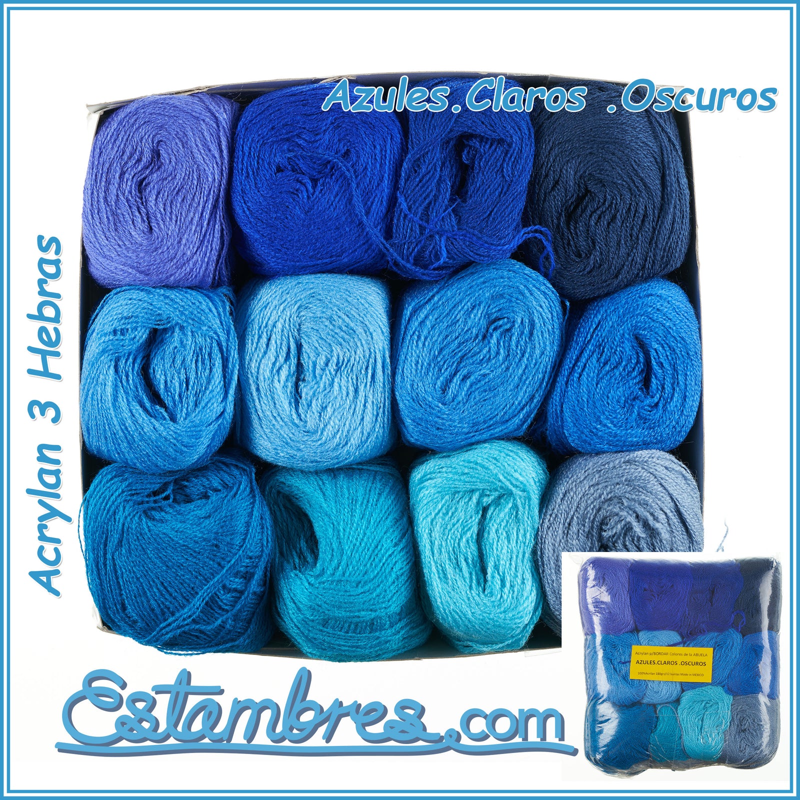 Acrilan 3 Hebras [Multicolor Pack] - Estambres.com